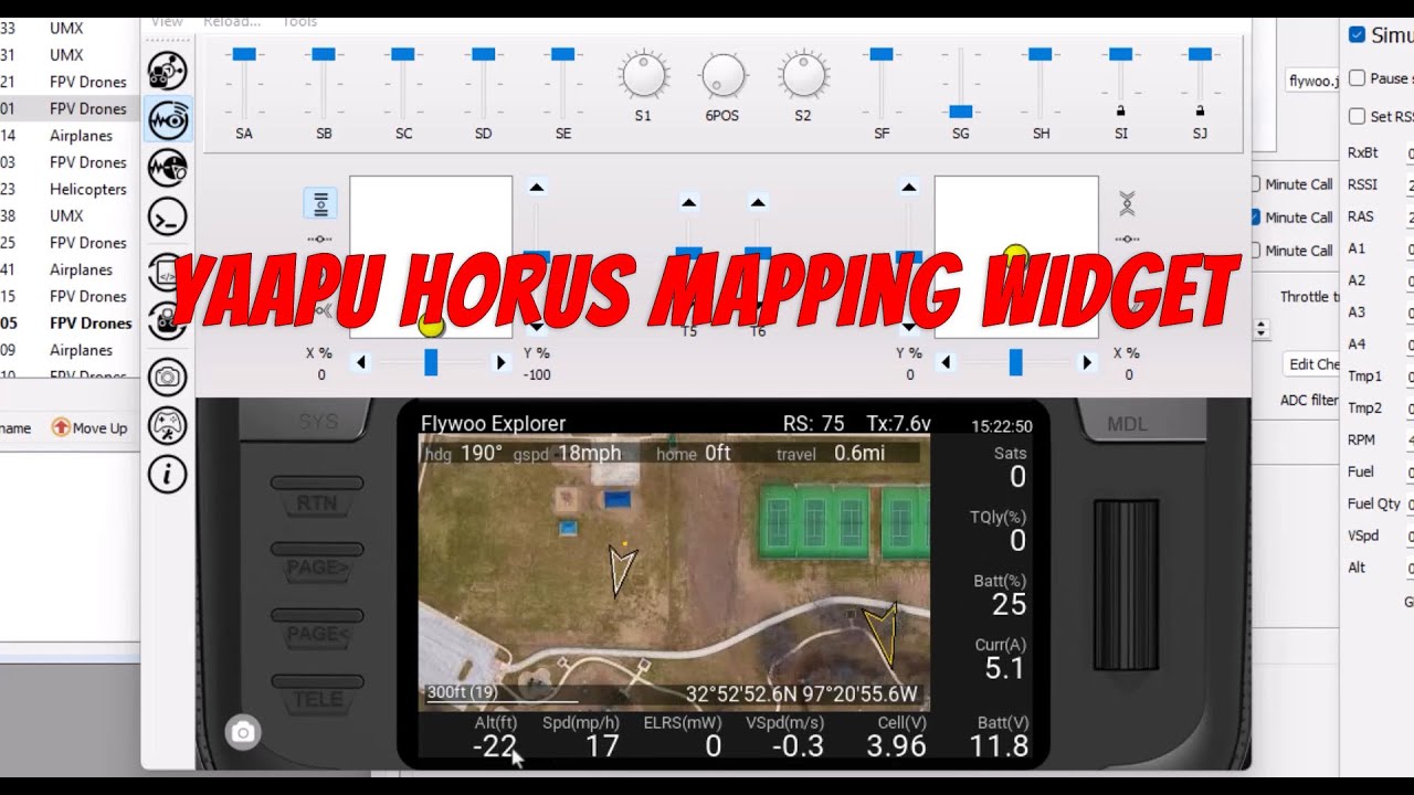 Yaapu Mapping Widget on my TX16S on inav