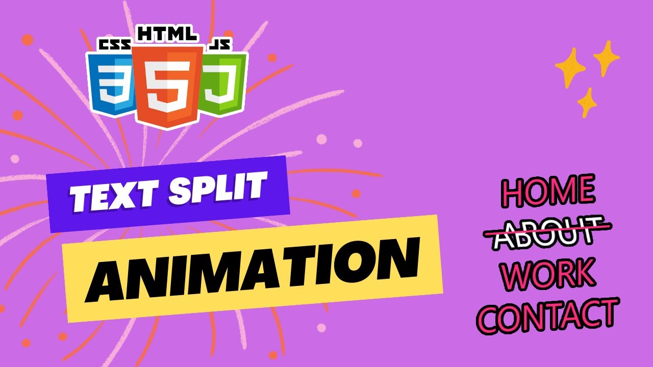 Text Split Animation using HTML, CSS & JS