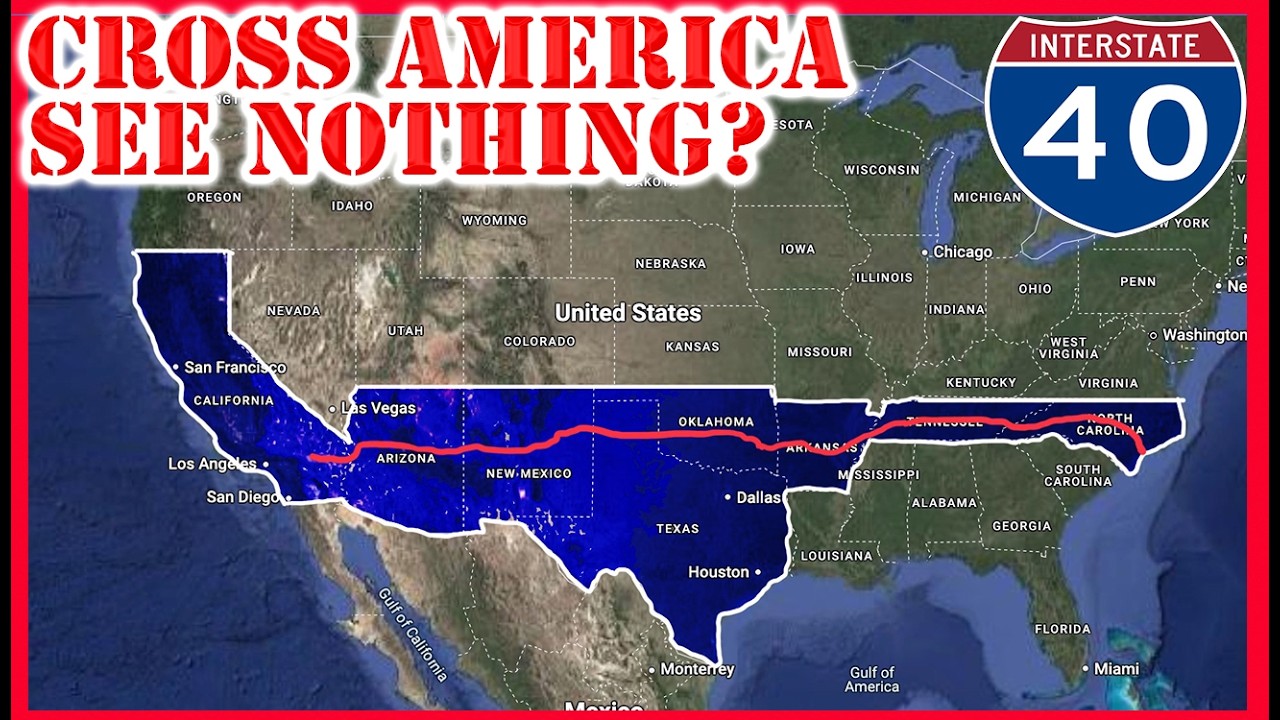 Why Interstate 40 Is The MOST BORING Cross Country Interstate | Carolina to California