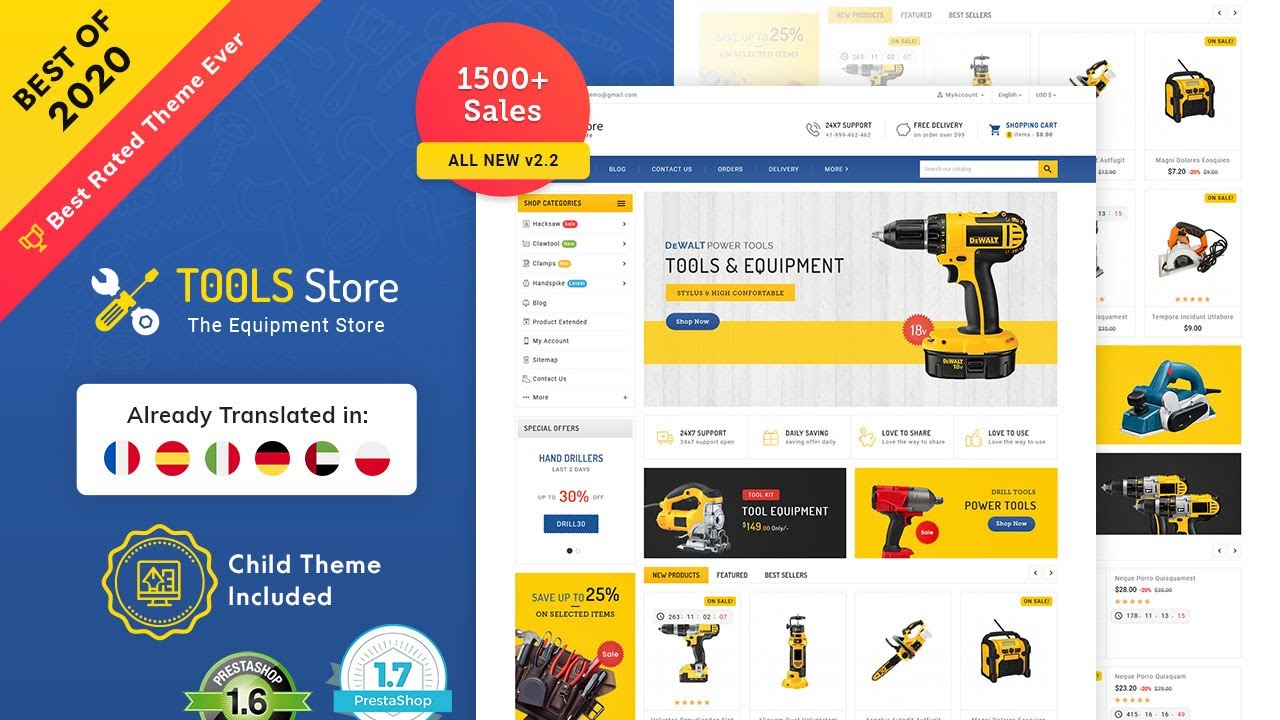 Mega Tools Store - Responsive Theme (PRS026) - TemplateTrip Theme Installation