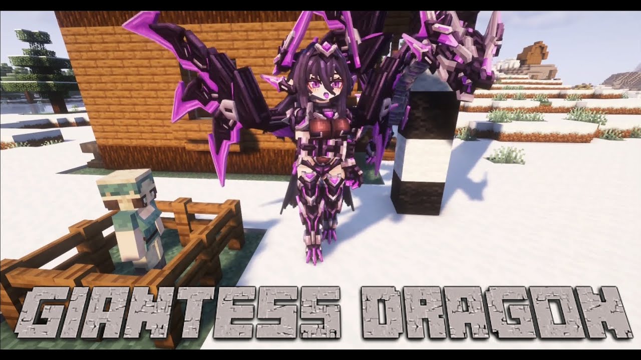 Minecraft: YSM model Andrea Ender Dragon girl showcase