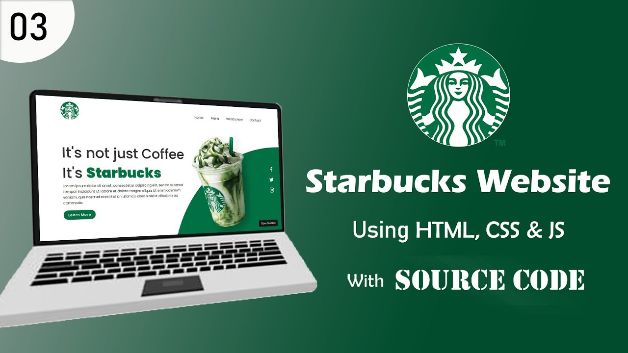 #03 Build a Stunning Starbucks Restaurant Website with HTML, CSS, & JavaScript
