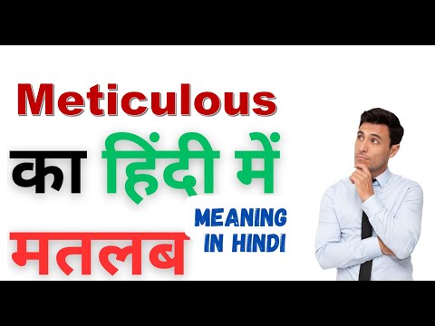 Meticulous Meaning in Hindi | Meticulous का हिंदी में अर्थ