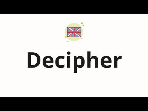 How to pronounce Decipher