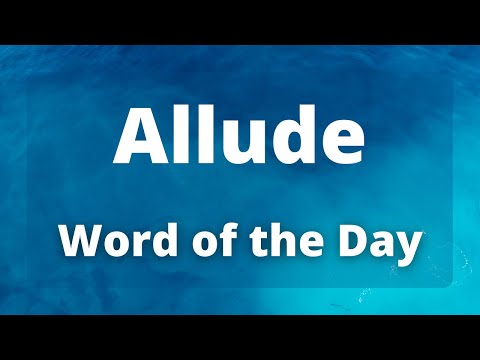 What does "Allude" mean? - English Vocabulary Word of the Day #Shorts