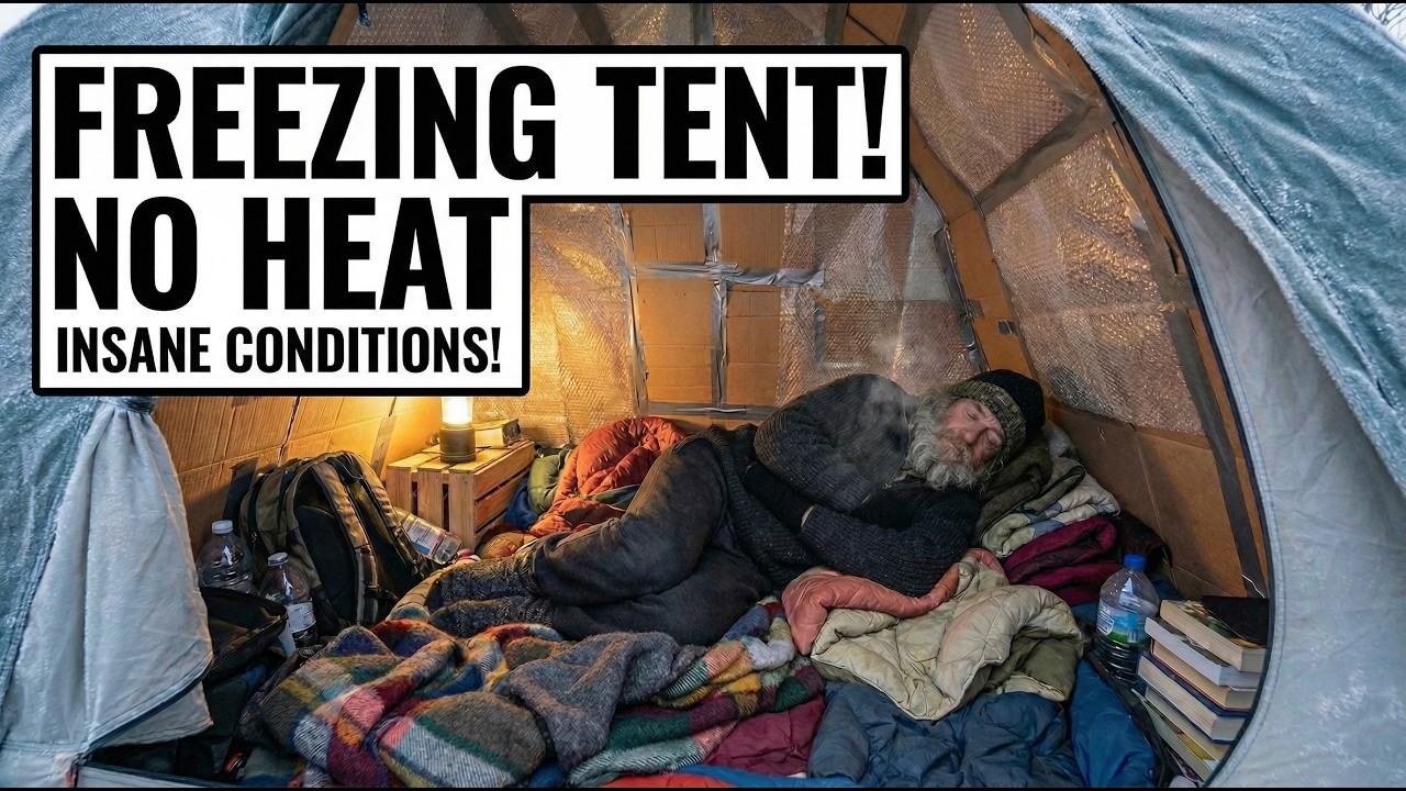 How Homeless People Sleep Without Heating in Freezing Tents – INSANE Conditions