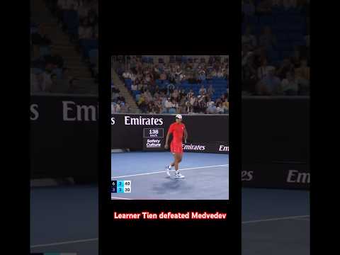 Learner Tien defeated Daniil Medvedev. Australian Open 2025. #learnertien, #tien, #medvedev.