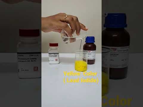 Double Displacement Reaction ( Potassium Iodide and Lead Nitrate)