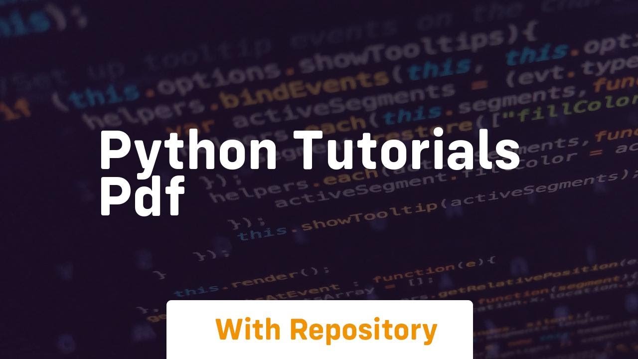 python tutorials pdf