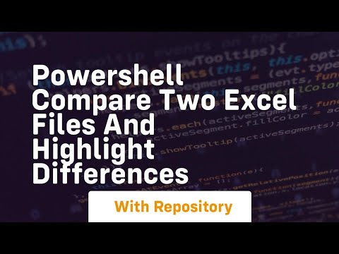 Powershell compare two excel files and highlight differences