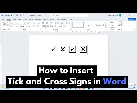 How to Insert Tick and Cross Mark in MS Word? Shortcut for Tick and Cross Sign in Word