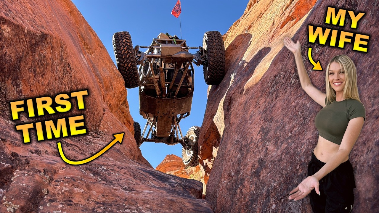 My Wife's FIRST TIME DRIVING on a Rear-Steer Buggy Trail!