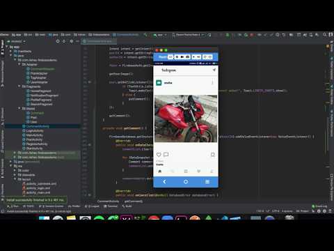 Learn Firebase Android Tutorial 29 Instagram Like App using Firebase Part 21 Show Comments ...