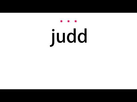 How to pronounce judd - Vocab Today