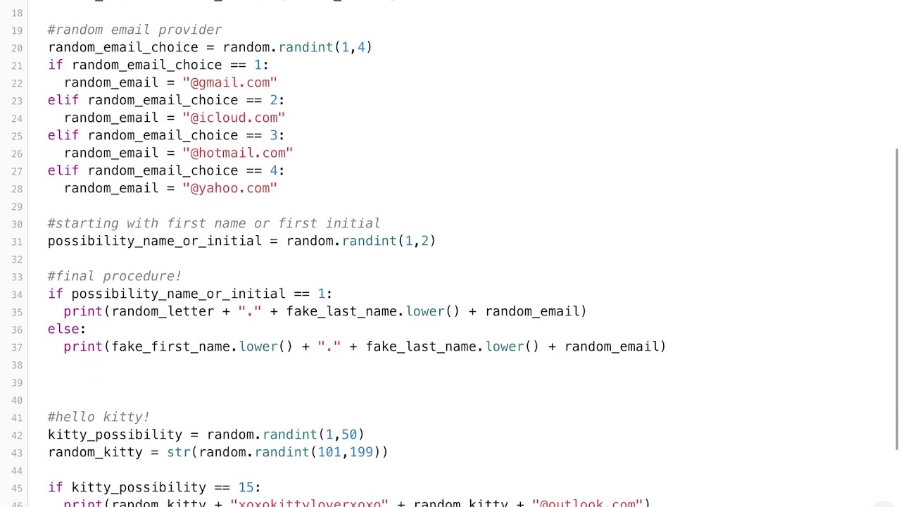 Simple random email bot in python!