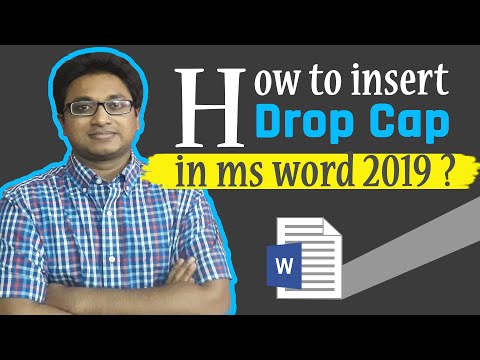 How to Insert a Drop Cap in MS Word 2019? | Create Drop Cap in MS Word | LeonsBD