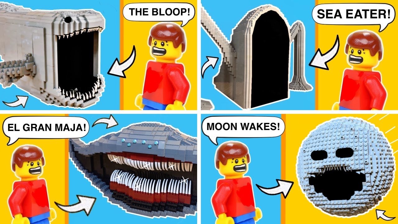I Made LEGO The Bloop vs Sea Eater vs El Gran Maja vs The Moon Wakes Up!