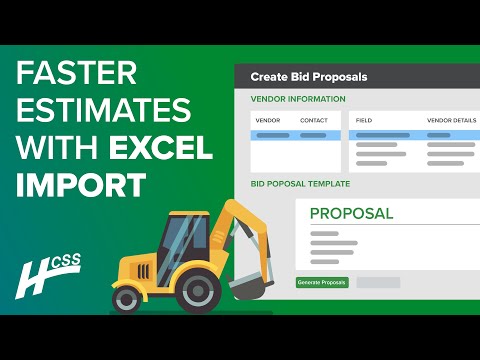 Excel Import to Construction Bid & Estimate | HCSS HeavyBid