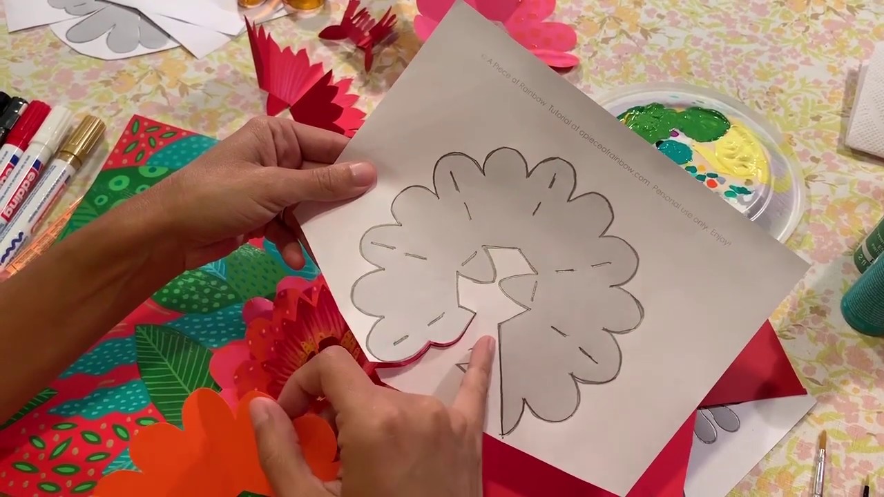 TARJETA  ILUSTRADA + FLOR POP UP