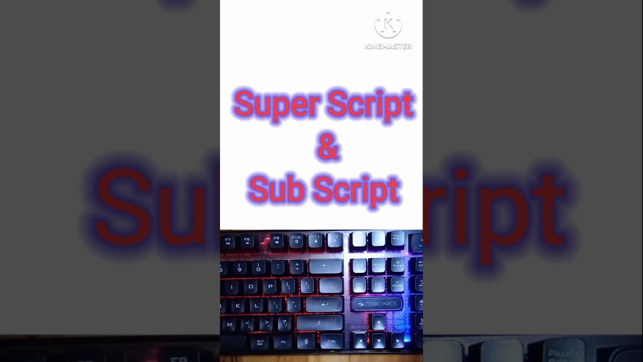 Subscript and Superscript shortcut keys | shortcut keys for super script and sub script #computers