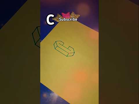 How to draw a 3D C easy trick #art #drawing #shorts #vairalshort #trending #diy #3d #c #easy #tricks