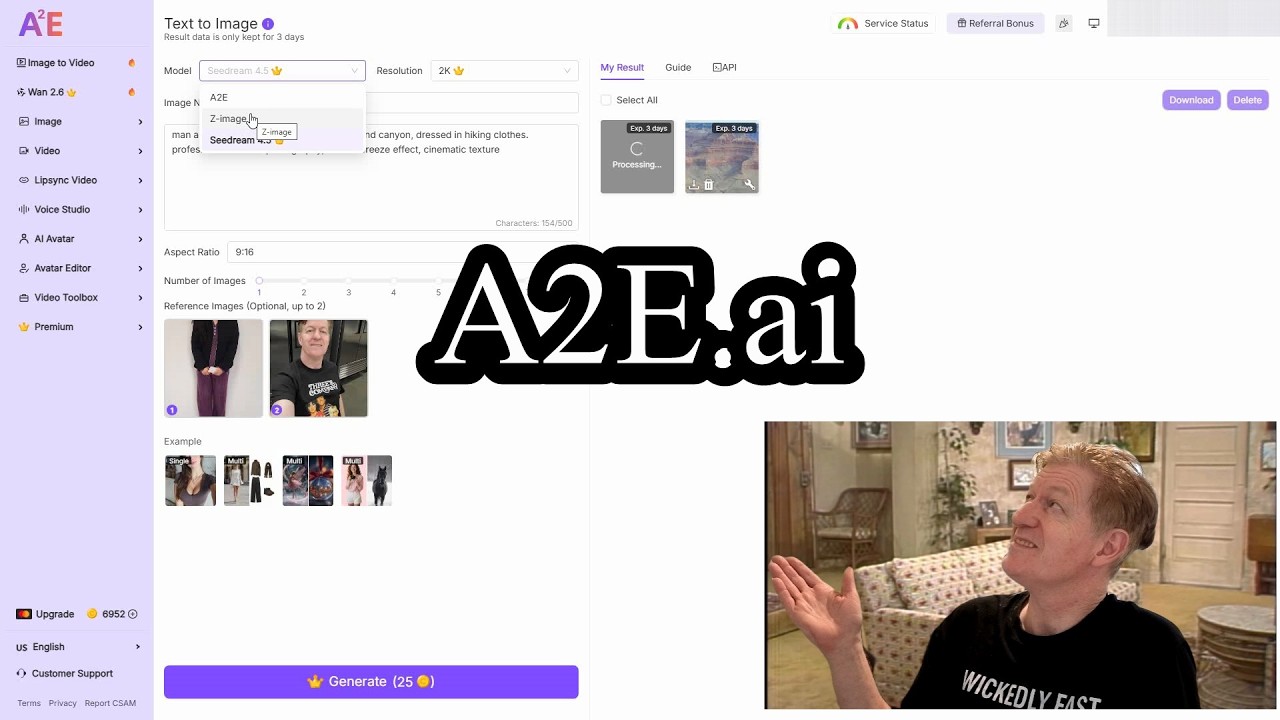 A2E.ai  Create uncensored videos and images for free with AI