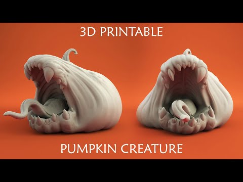 STL file 3D PRINTABLE SCREAMING PUMPKIN CREATURE・3D print design to ...