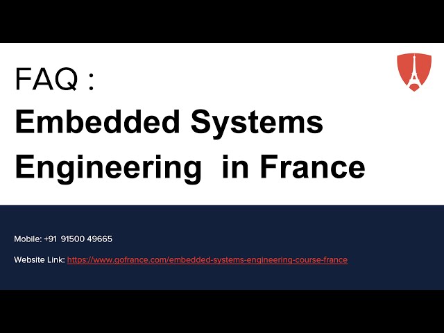 Masters in Embedded Systems Engineering in France | Embedded Systems Engineering Courses in ...