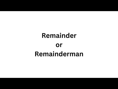 #46 Remainder | Real Estate Exam Vocab