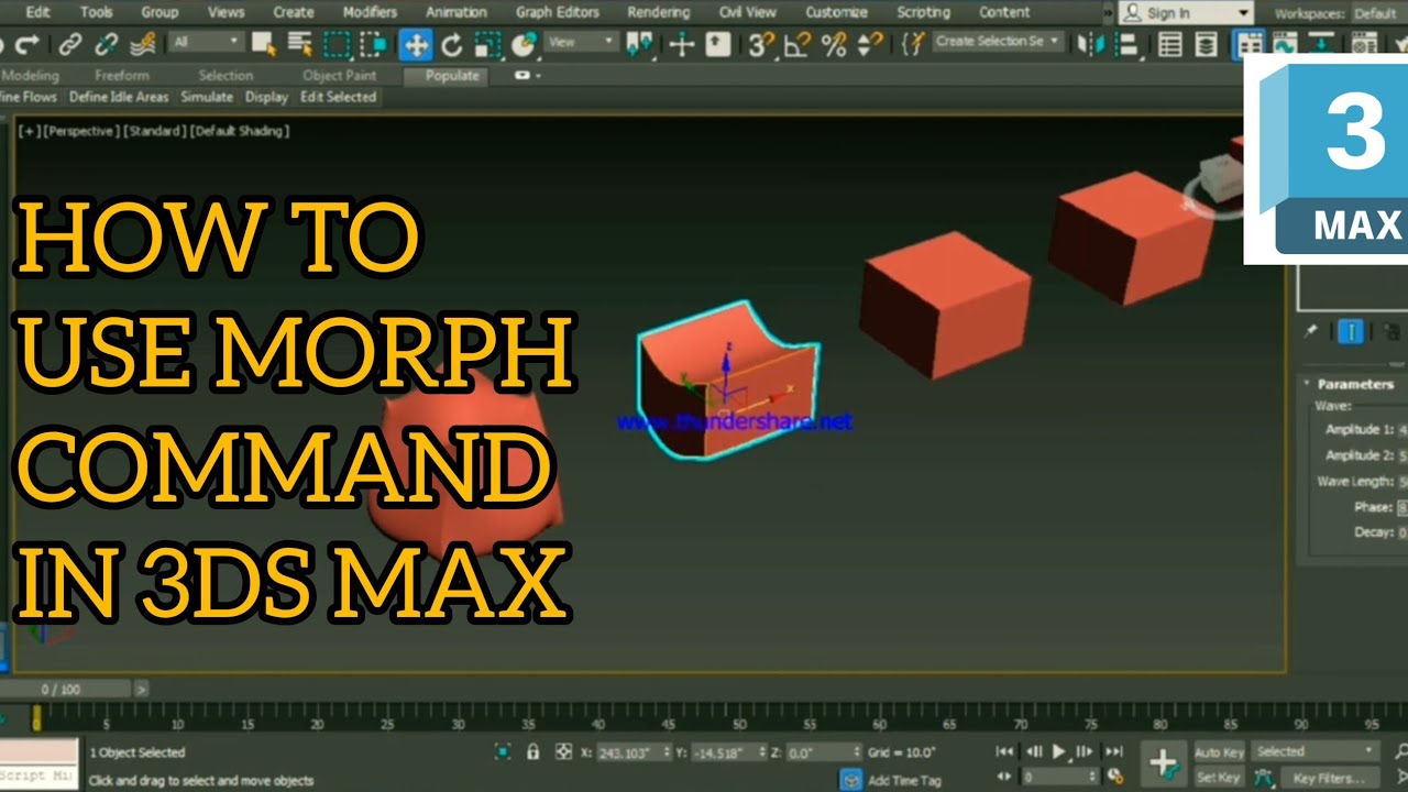 How to use morph command in 3d max 2018