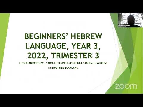 Third year class, Hebrew Language; Sep. 19, 2022.