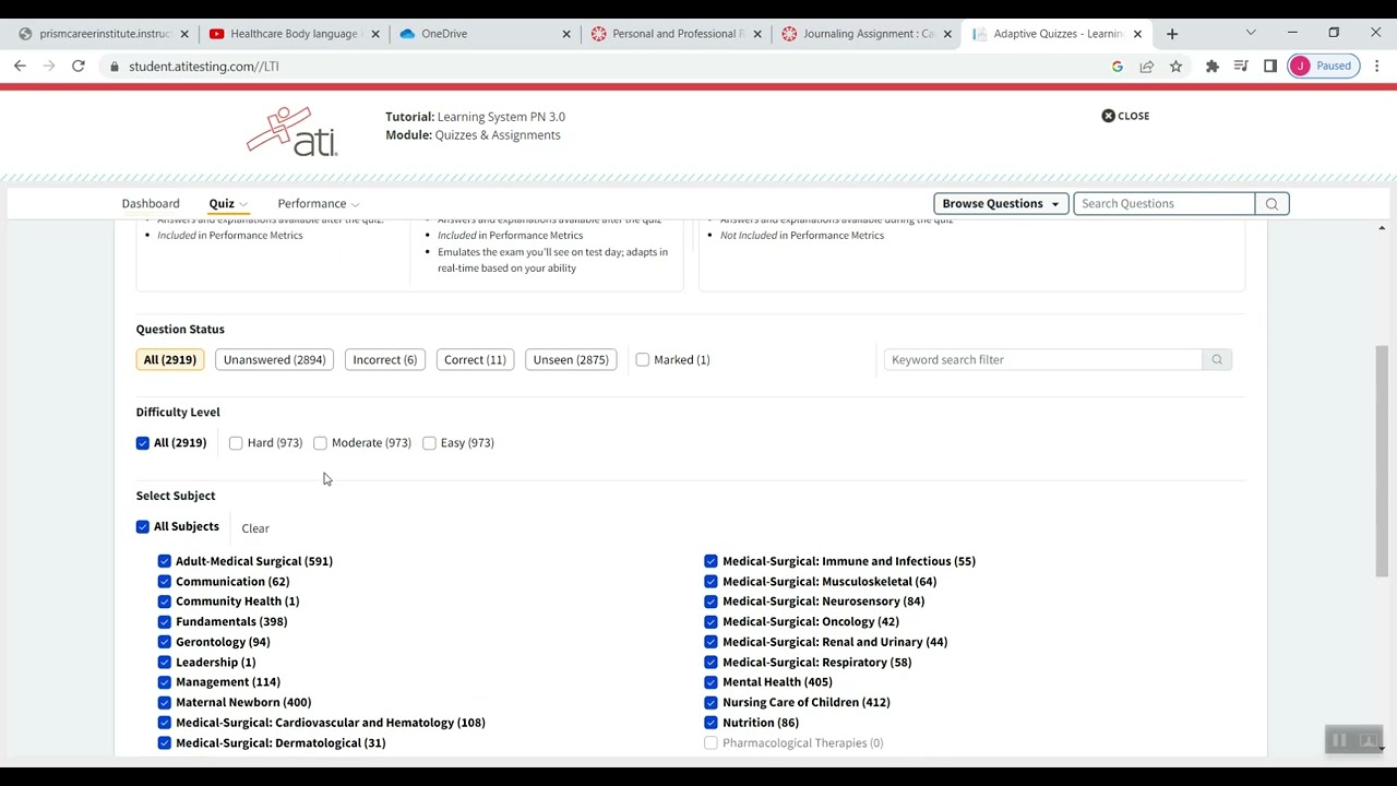 ATI Dynamic Quiz Tutorial