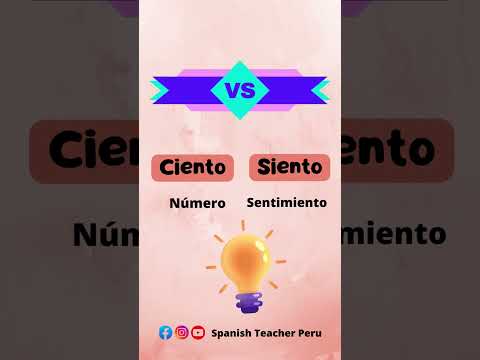 🤔How to differentiate CIENTO and SIENTO in SPANISH?💡Full video in the link of description #shorts