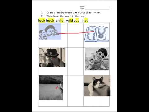 Rhyming Words Worksheet 1 http://bit.ly/3lRN1nx