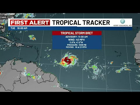 LIVE 5 ALERT DESK: Tracking Tropical Storm Bret - 11 a.m.