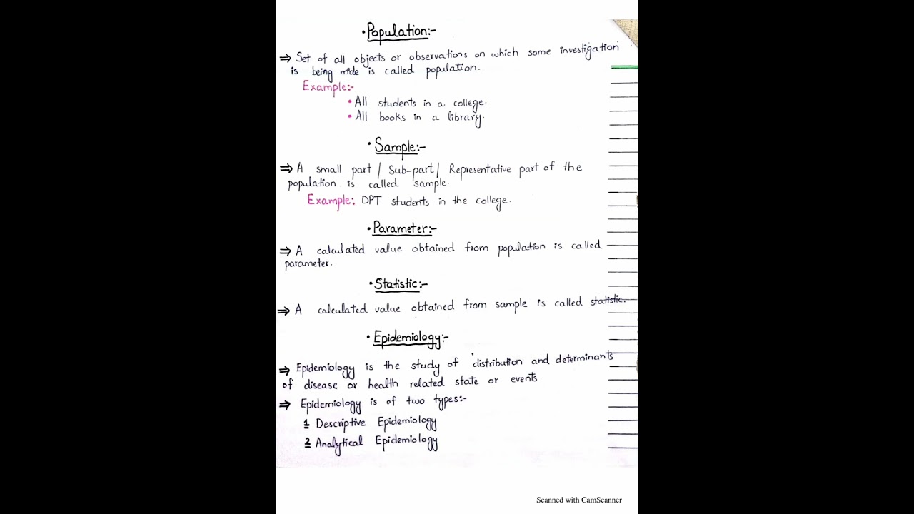 Chapter 1||Introduction To Statistics||Biostatistics Notes