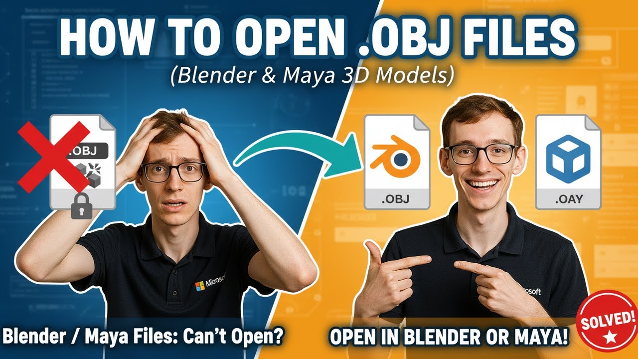 How to Open OBJ Files (Blender or Maya)