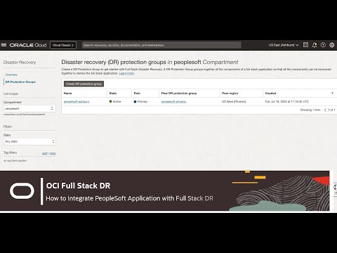 Automate recovery for single instance Oracle PeopleSoft (video 2)