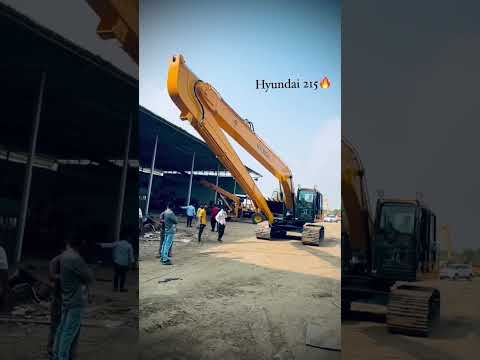 hyundai215 long boom stick  super #shorts #youtube #trending #viralvideo #hyundai #excavatorhyundai
