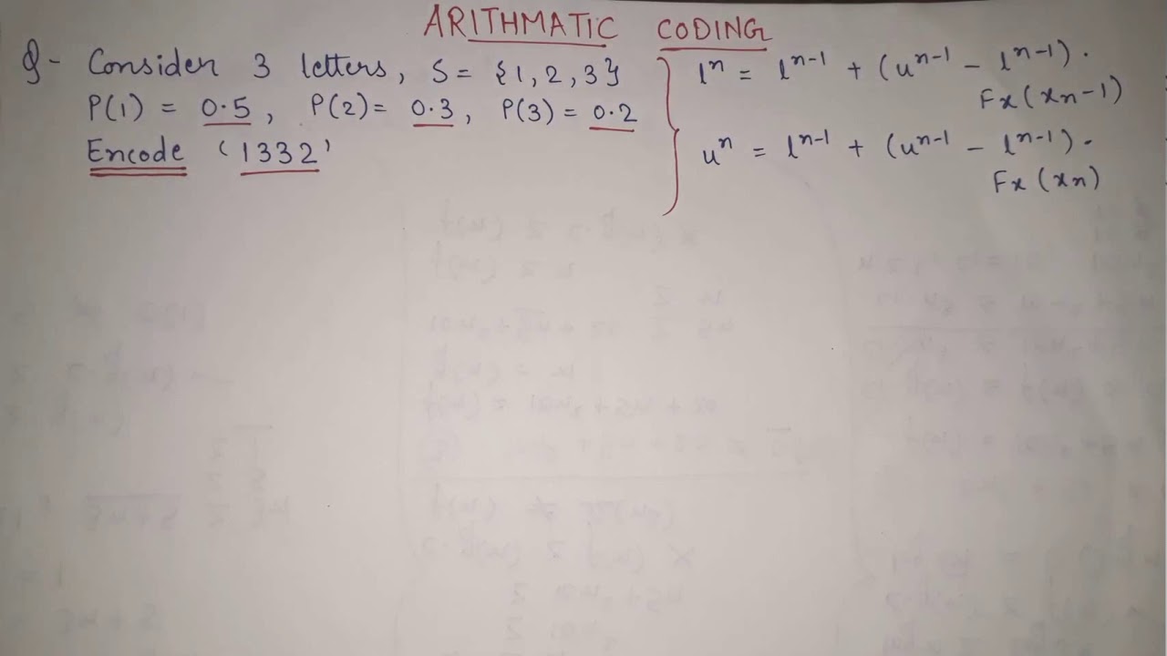 10. Arithmetic coding in data compression: ENCODING full explanation | Digital Image Processing