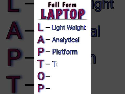 Laptop🔥 Full Form| Full Form of Laptop#laptop #fullform #fullformname #shorts