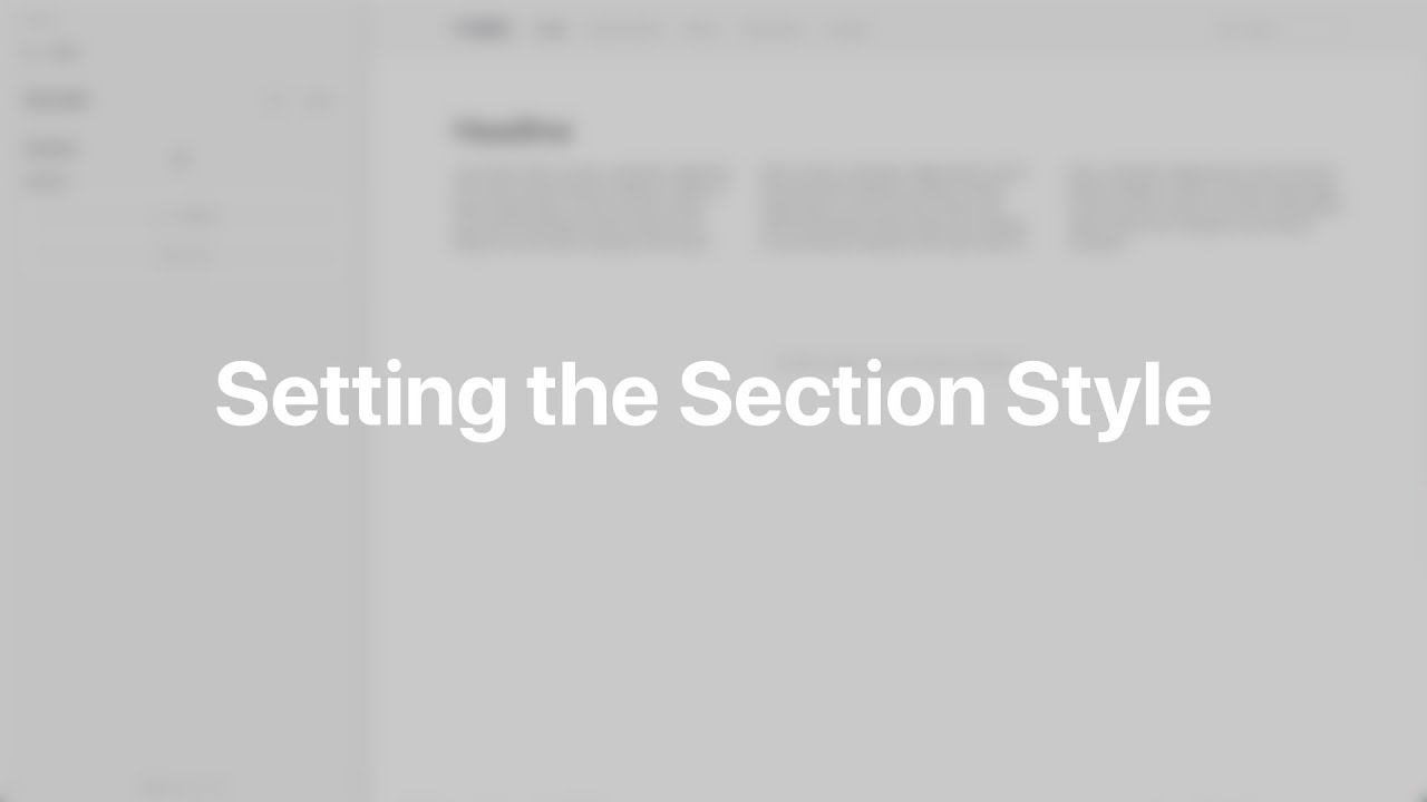 Setting the Section Style | YOOtheme Documentation