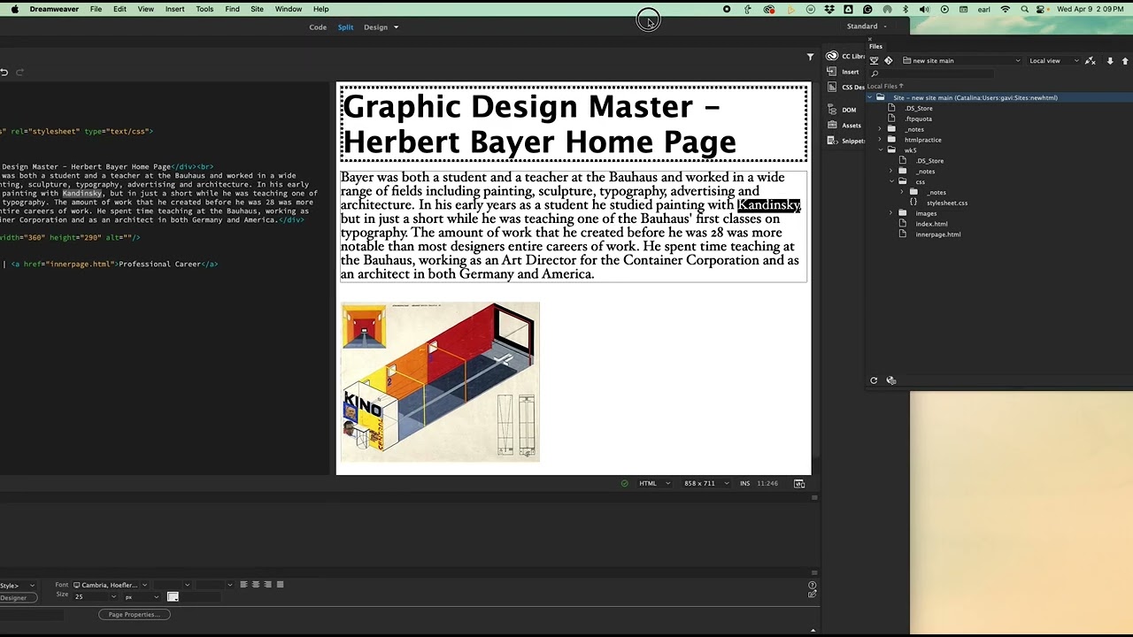 Create New CSS Rule in Dreamweaver