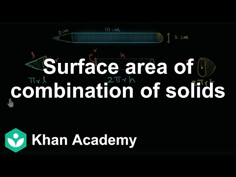 Area of combination of solids (video) | Khan Academy