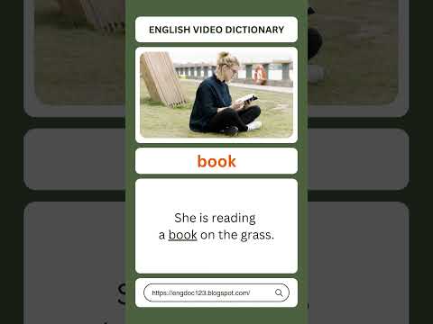 Book (noun)  [English video dictionary]