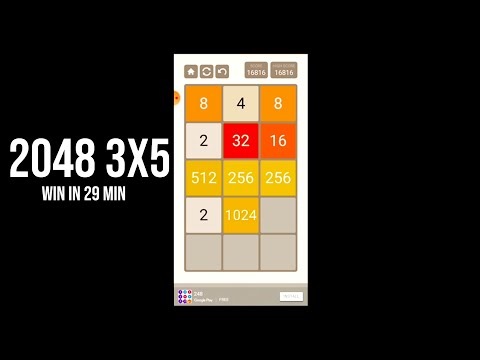 How to play 2048 game - 2048 strategy tips and tricks - 2048 Original 3x5 gameplay by RGR