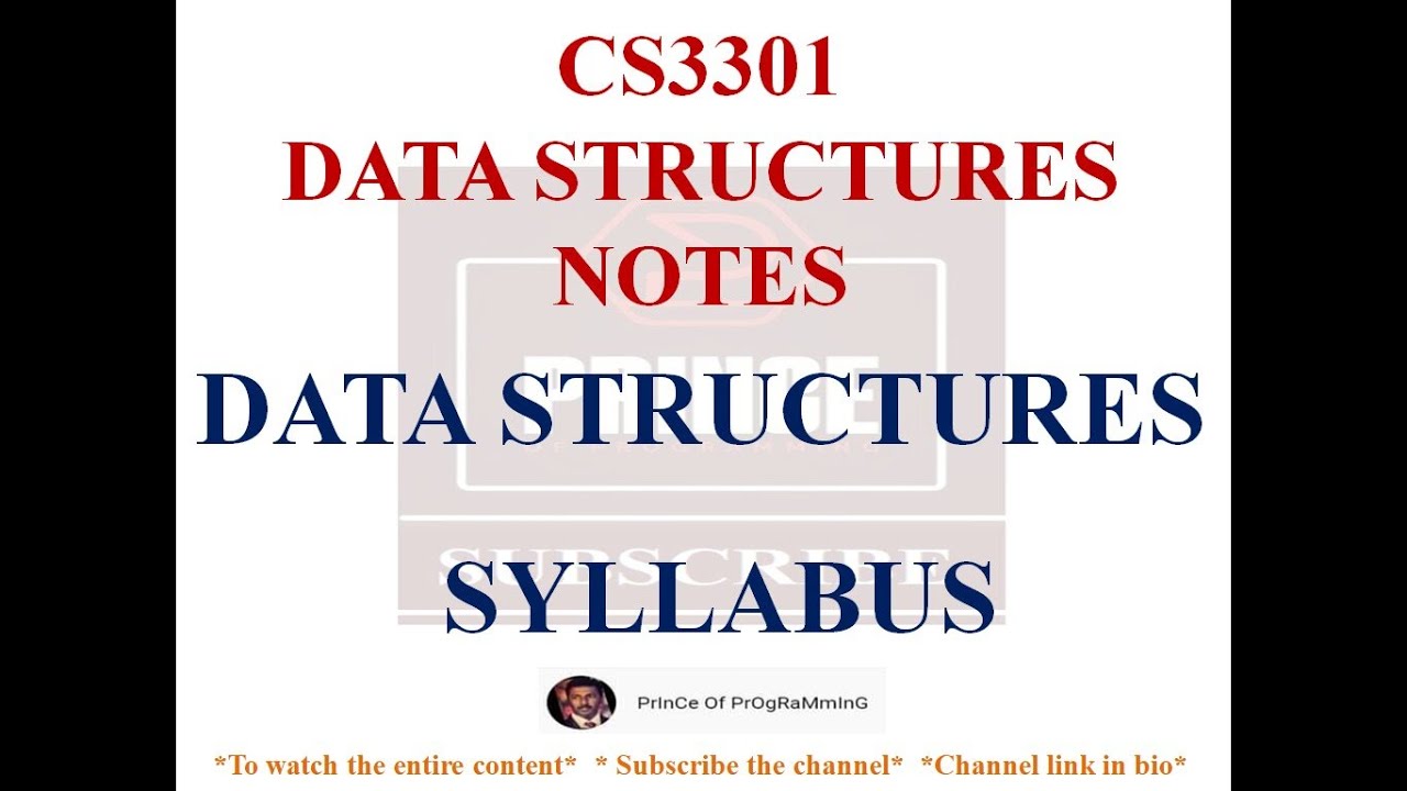 CS3301 DATA STRUCTURES SYLLABUS | CS3301  DATASTRUCTURES NOTES | 2021 REGULATION CSE NOTES