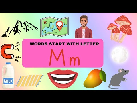 Letter Mm words for kids | objects starts with letter M | Mm words | M letter picture words