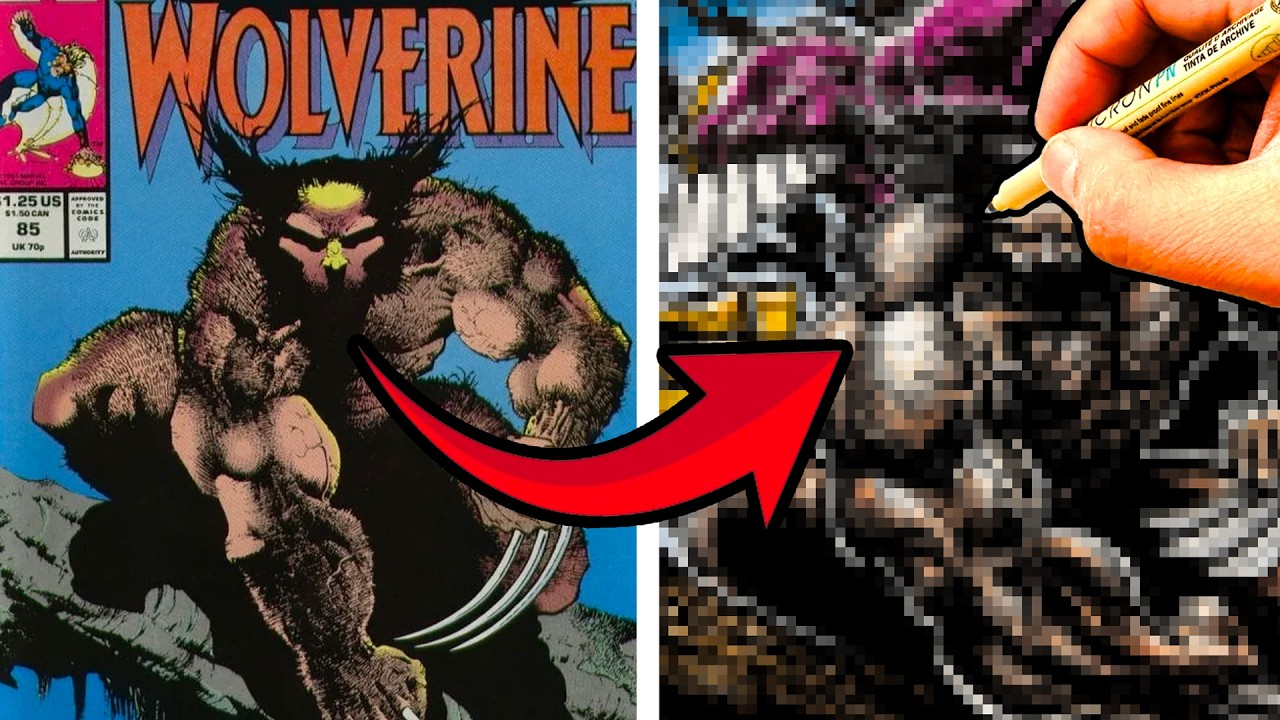MARVEL ARTIST redraws FAMOUS COMIC COVERS - MCP WOLVERINE #85 |  Tribute to SAM KIETH