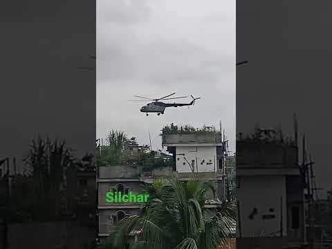 Food distribution by helicopter in Assam silchar flood